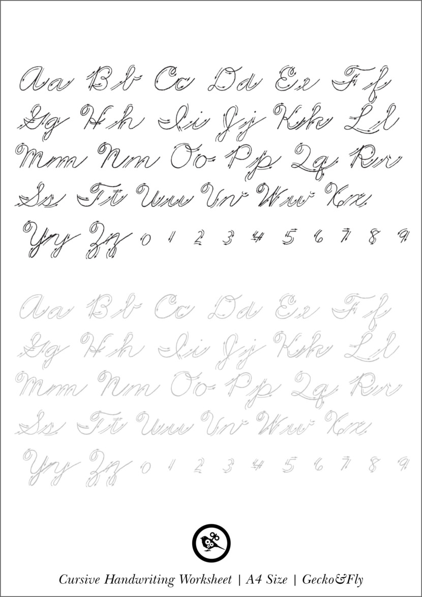 Handwriting Practice Workbook For Adults Cursive Writing Penmanship 