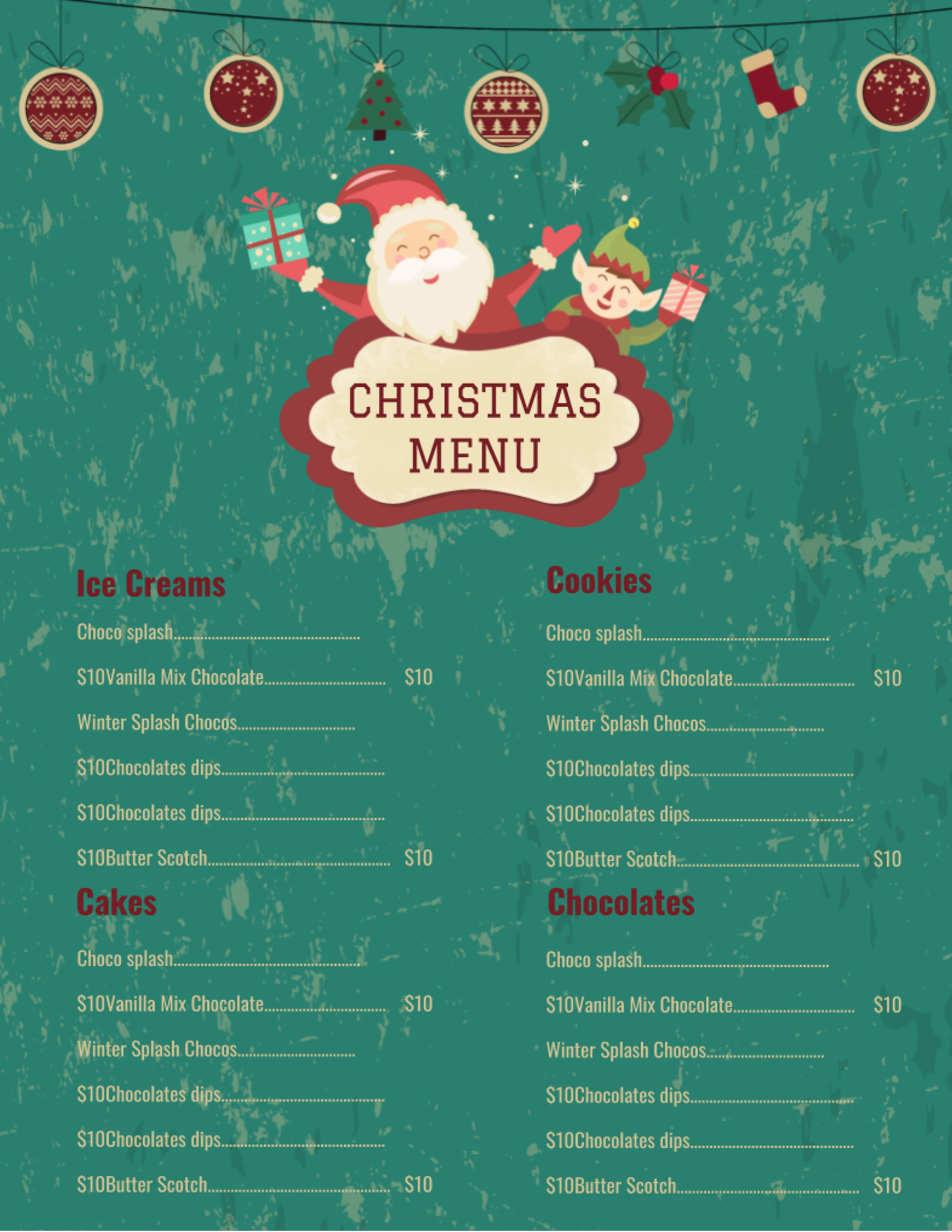 32 Free Simple Menu Templates For Restaurants Cafes And Parties