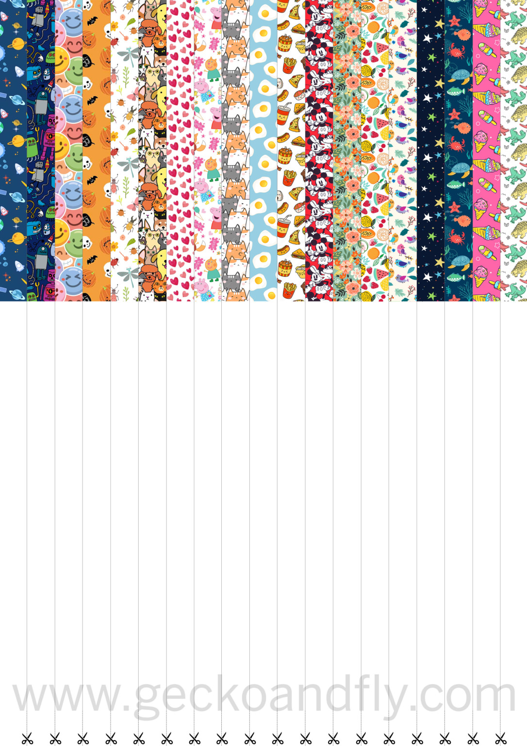 4 FREE Printable A4 Lucky Star Origami Strips