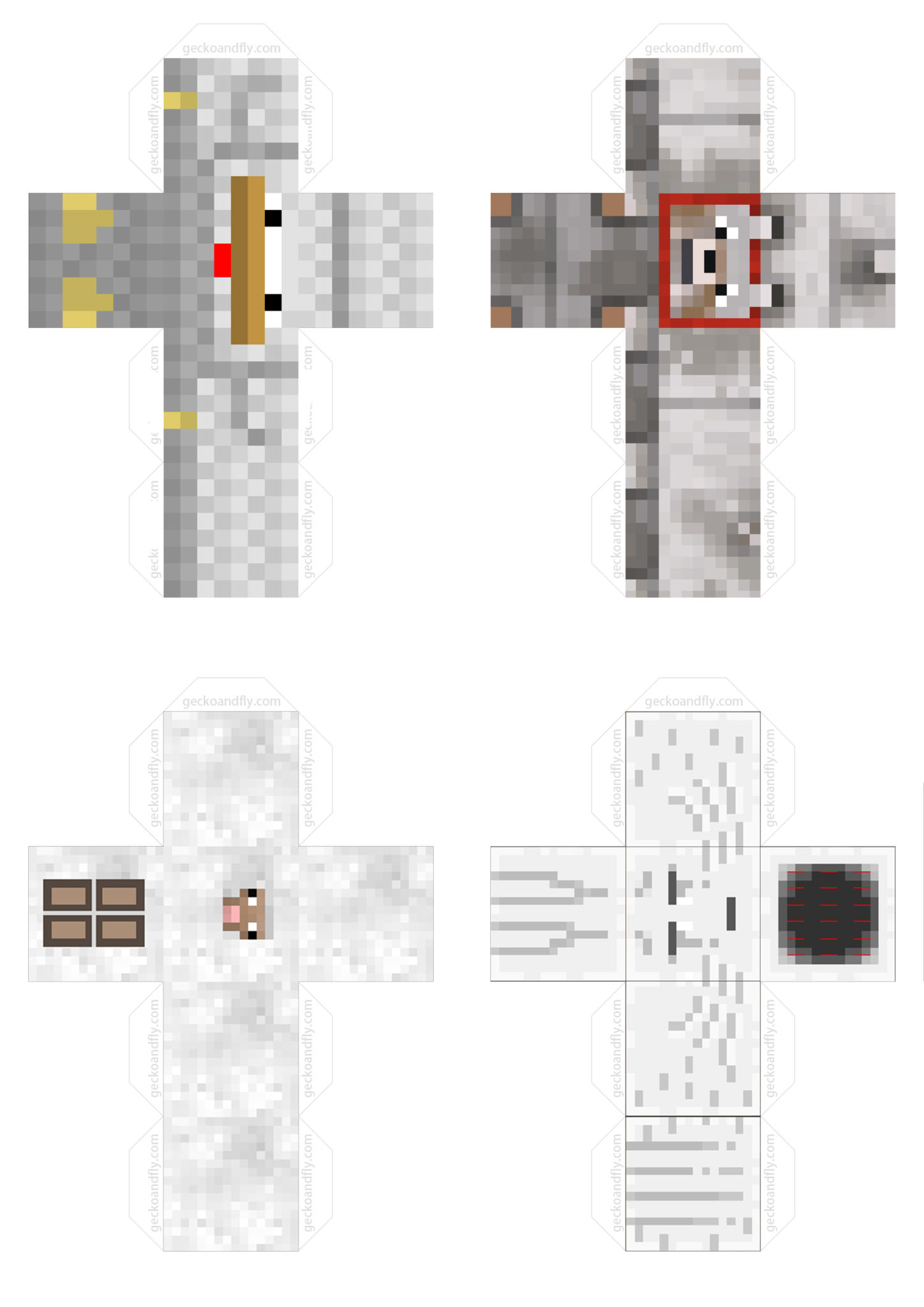 Free 24 Printable DIY Minecraft Cube Papercraft Templates