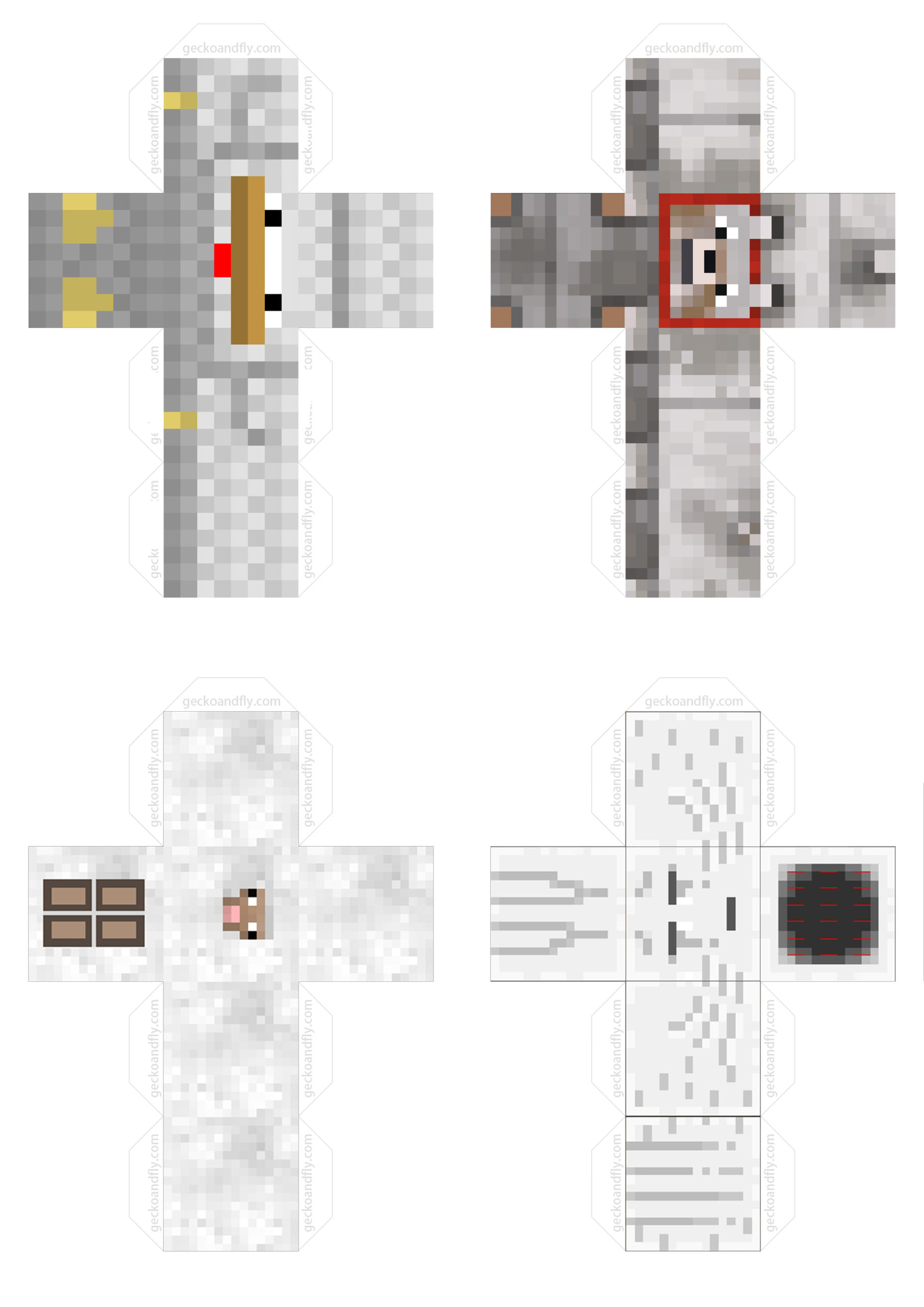 Free 24 Printable DIY Minecraft Cube Papercraft Templates