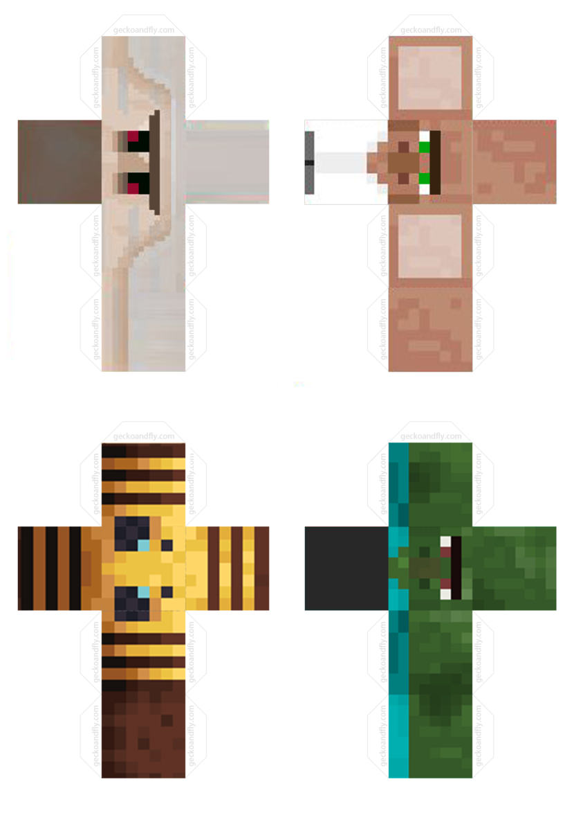 Free 24 Printable DIY Minecraft Cube Papercraft Templates