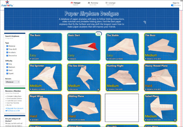 7 Sites With 100+ Paper Plane Instructions - Make The Best Paper Airplanes