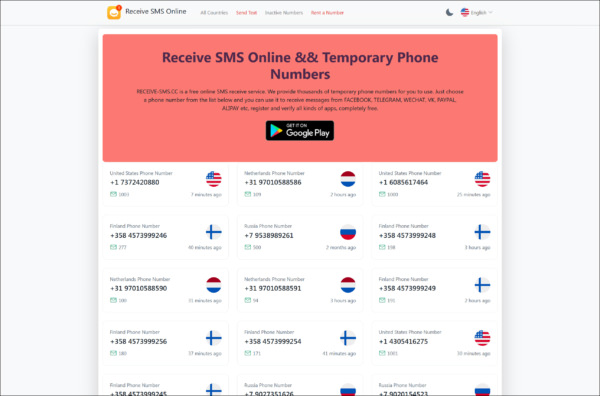 20 Sites To Receive SMS Online For OTP Verification Activation