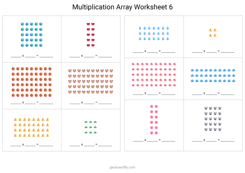 20+ Free Printable Multiplication 1-12 Worksheets, With Arrays and Tables